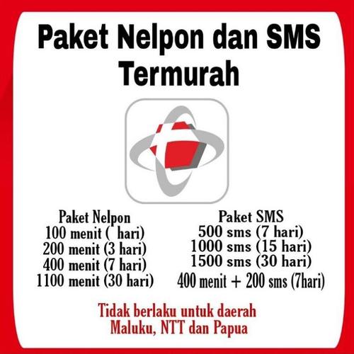 Jual Paket Nelpon dan SMS telkomsel 1 3 7 30 hari 1100 menit 200 400 ...