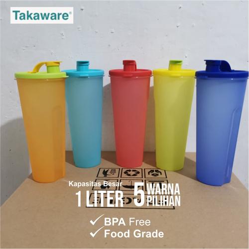 Jual Takaware Izzy Tall Water Bottle Botol Tumbler Plastik Flip 1 Liter ...