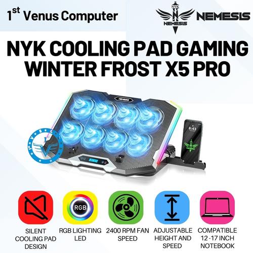 Jual Cooling Pad Nyk Nemesis Winter Frost X5 Pro 8 Fan Rgb Coolingpad ...
