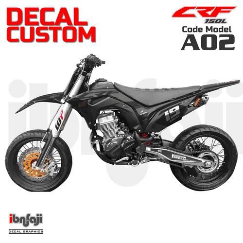 Jual Stiker decal CRF full body deain custom hitam A02 - MED SUPERGLOSI ...