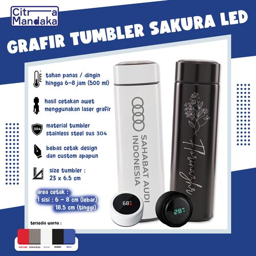 Jual Tumbler Custom Grafir Nama Sakura LED Botol Termos dengan ...