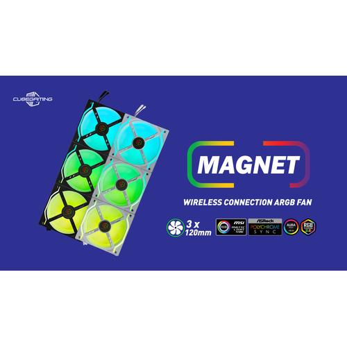 Jual CUBE GAMING MAGNET BLACK A-RGB 3 Fan 12CM - Wireless Fan with ...