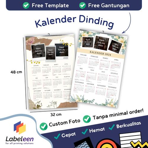 Jual Cetak Kalender Custom Foto Satuan A3+ | Kalender Dinding 2024 - 1 ...