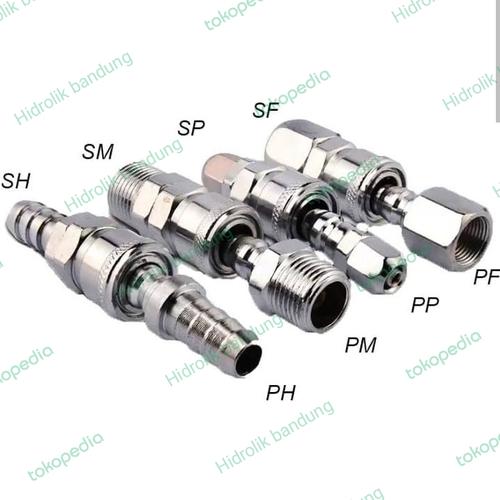 Jual QUICK COUPLER PNEUMATIC / COMPRESOR / COUPLER 1/4"/ TYPE CEK DI ...