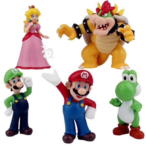 Jual Super Mario Bros Large Figure Set isi 5 Mainan Pajangan Miniatur ...