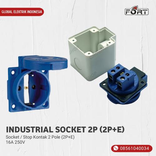 Jual Panel Socket 2 Pole 16A 112 Stop Kontak 250V FORT - Jakarta Barat - Global Elektrik ...