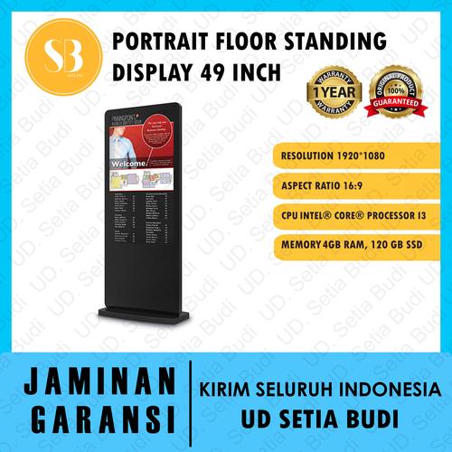 Jual Portrait Floor Standing Signage Display 49 Inch Freestanding All ...
