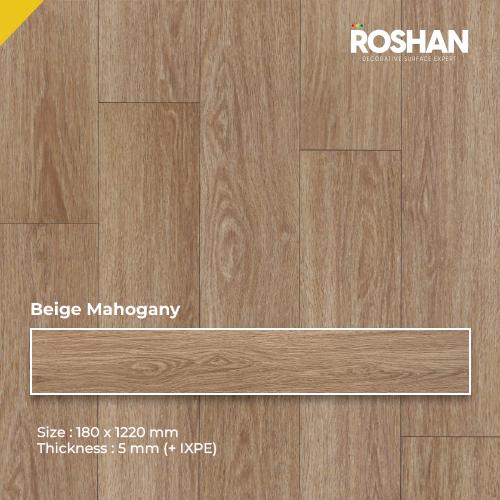 Jual ROSHAN SPC FLOORING 180x1220 MM - BEIGE MAHOGANY [ STRAIGHT ...