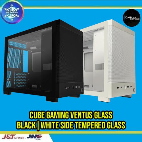 Jual CUBE GAMING VENTUS GLASS BLACK|WHITE SIDE TEMPERED GLASS - Hitam - Kab. Semarang - waroeng ...
