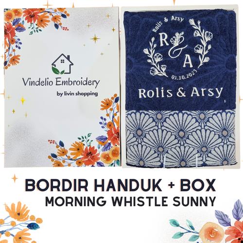 Promo Bordir Nama Handuk Morning Whistle by Terry Palmer 70 x 135 cm Sunny - Navy - Jakarta ...