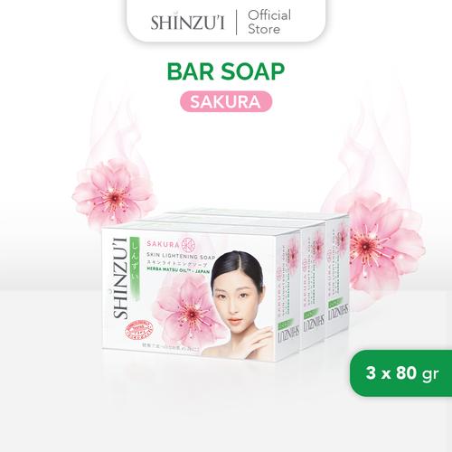 Jual 3pcs Shinzui Sabun Batang Sakura 80g - Kota Tangerang - Shinzu'i Official Shop | Tokopedia