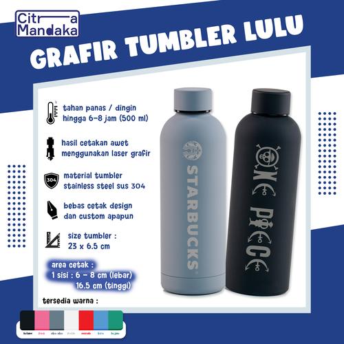 Jual Tumbler Custom Grafir Laser Nama Logo Lulu Botol Termos Souvenir ...