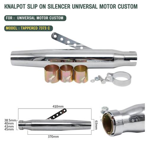 Jual KNALPOT SLIP ON SILENCER UNIVERSAL MOTOR CUSTOM TAPPERED 7373 C ...