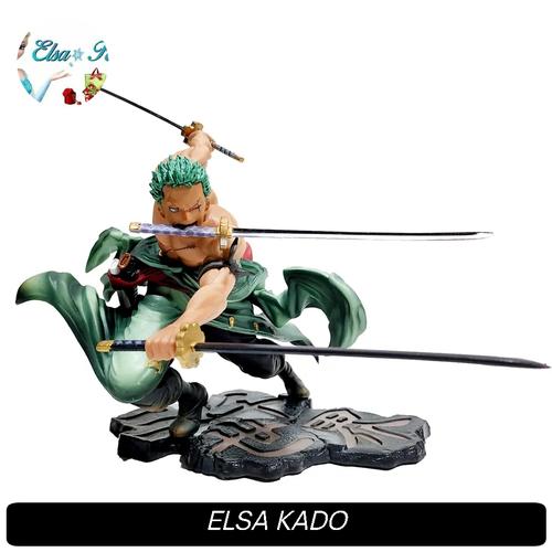 Promo One Piece Anime Action Figure Roronoa Zoro Three Knife Fighting ...
