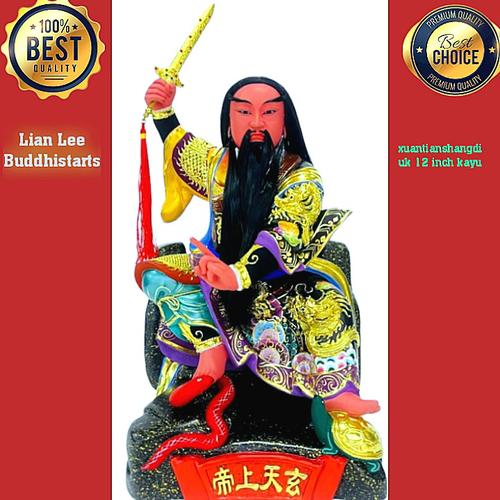 Jual patung dewa xuan tian shang di / siong tek kong kayu 12 inch merah - Jakarta Utara - Lian ...