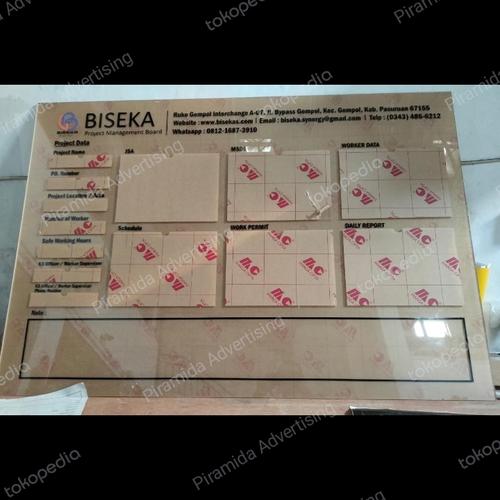 Jual papan informasi akrilik besar putih - Kota Surabaya - Piramida ...