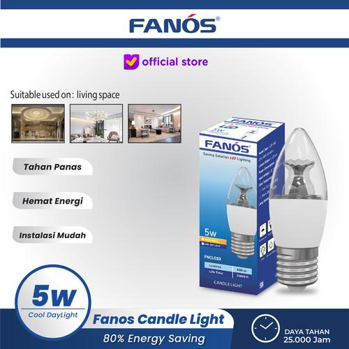 Jual Lampu Fanos Candle Light Led 5WATT E14 E27 Berkualitas Bergaransi ...