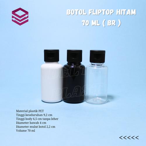 Jual Botol Fliptop 60 ML Tubular Natural - Fliptop Hitam - Botol putih ...