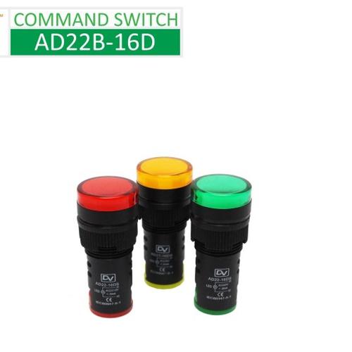 Jual PILOT LAMP 16MM 220VAC / Pilot lamp/ Lampu panel 16mm - Merah ...