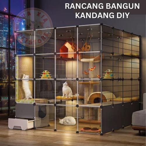 Jual Kandang Kucing Anjing Pagar Besi Plastik Dog Cat Fence Konektor ...