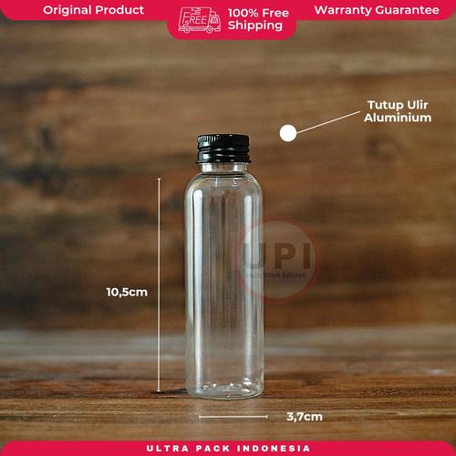 Jual Botol PET BR 100ml Clear & Cap Ulir Aluminium / Botol Tutup Ulir 100ml - SILVER - Kota ...