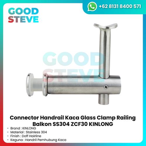 Jual Connector Handrail Kaca Glass Clamp Railing Balkon SS304 ZCF30 ...