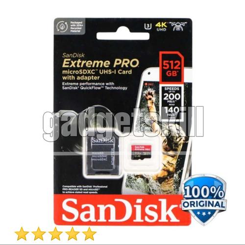 Jual Micro SD 512GB Sandisk Extreme Pro 200Mb/s Memory 4K CCTV Ori 512 ...