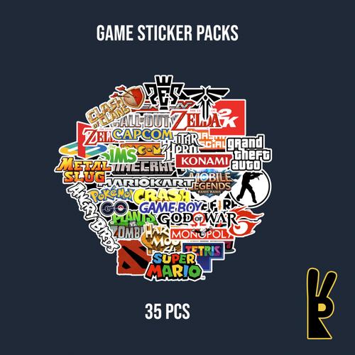 Jual Game Sticker Pack 35Pcs | Stiker Laptop Helm Instrumen Koper ...