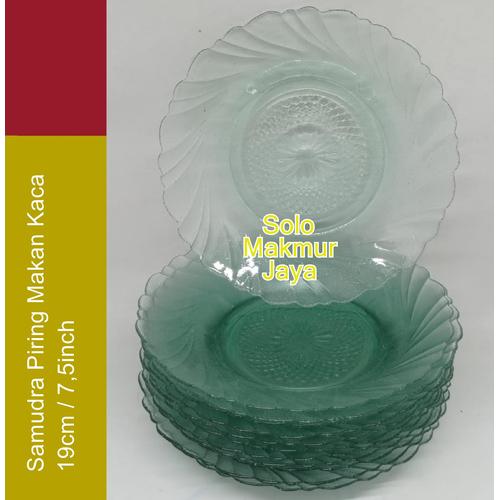 Jual Samudra Piring Makan Kaca Bening Beling tebal 19cm Piring Kaca 7 ...