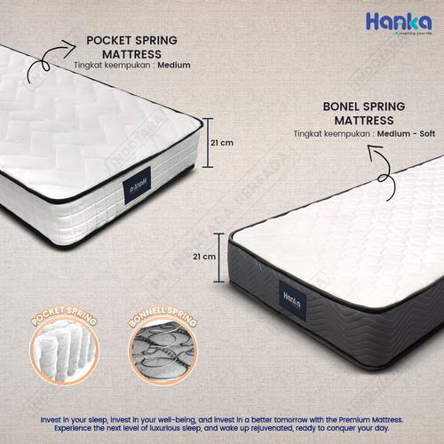 Promo Kasur Busa IN A BOX HANKA - FREE BANTAL - 90 x 200 x 21, Pocket ...