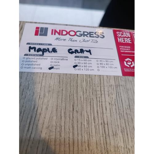 Jual granit 60x60- motif kayu - indogress Maple Grey - Kab. Tangerang ...