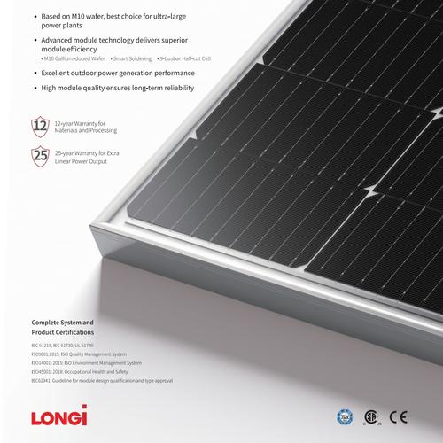 Jual Panel Surya Longi 550Wp SNI Monocrystaline Half Cell MBB Best ...