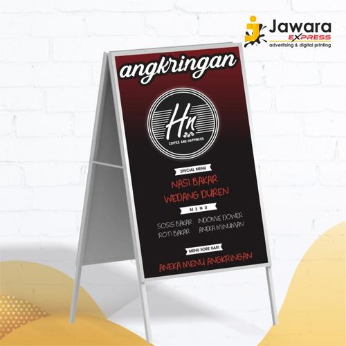 Jual Standing Banner Besi/Banner Segitiga/ segitiga galvalum Besar ...