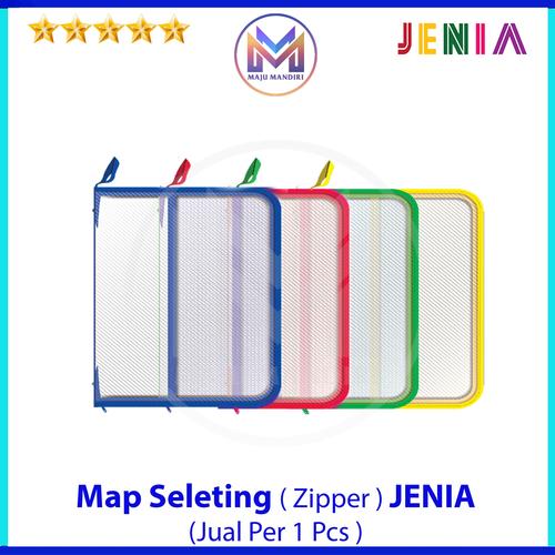 Jual Map Plastik Jaring Seleting / Zipper Bag Sleting Kantor / Sekolah ...