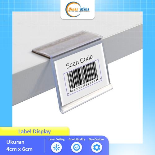 Jual Label Display Harga Akrilik/Price tag minimarket - 4x8 - Kota ...