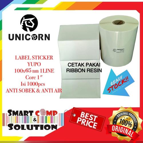 Jual stiker label Barcode Yupo 100x65 100x65mm 1L Core 1 Inch Isi 1 ...