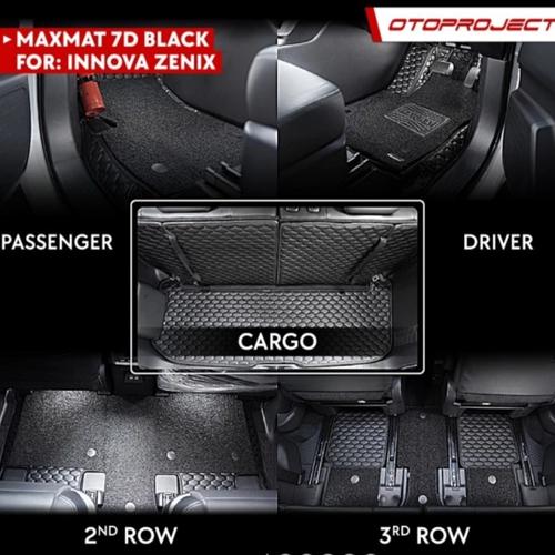 Jual Karpet Maxmat 7d Innova Zenix V / Q Full bagasi + Coil mat Black ...