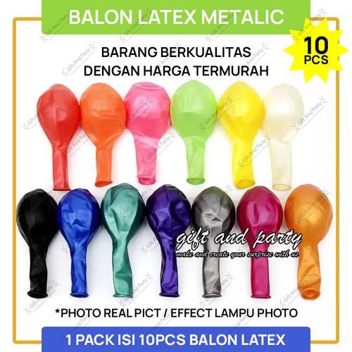 Jual Balon Latex Metalik 10 Pcs / Balon Latex / Balon Karet / Balon ...