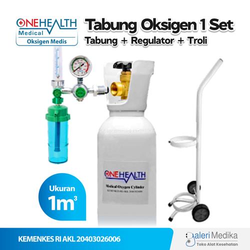 Jual Tabung Oksigen 1m3 Lengkap / Tabung Oxygen 1 Set Lengkap - Jakarta Pusat - Galeri Medika ...