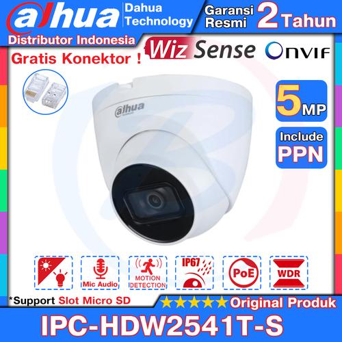 Jual Ipcam Dahua IPC-HDW2541T-S Indoor 5mp Mic Wizsense Support Poe & Onvif - Mic Audio ...