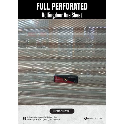 Jual pintu Full perforated rolling door tipe one sheet pintu lubang ...