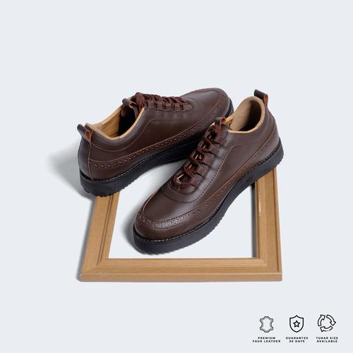 Promo Sepatu Boots Pria Dokmart Casual Wing Brogue Sneaker Coklat ...