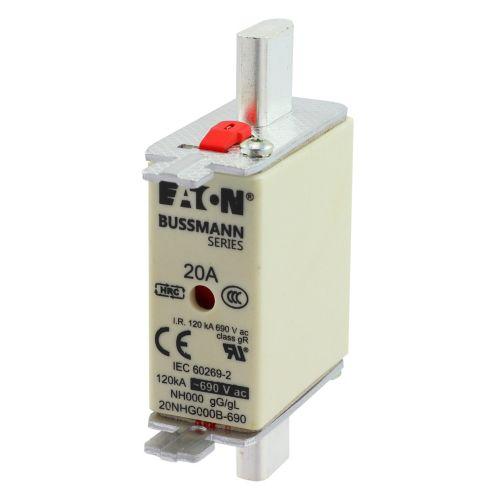 Jual Fuse link 20A 690V NH000 gG/gL Eaton Bussmann 20NHG000B 20A 690V ...