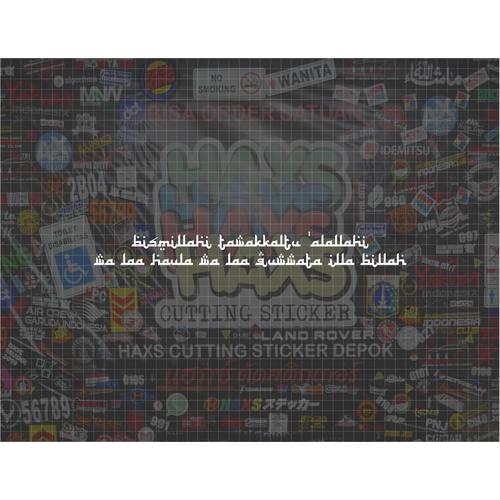 Jual Cutting Sticker Doa Selamat Perjalanan Ukuran 30 cm untuk motor ...