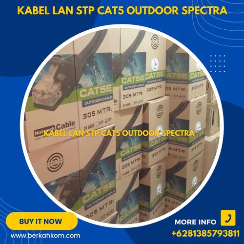 Jual Kabel Spectra Outdoor Lan Cat 5e FTP Kabel Utp Cat5e Warna Hitam ...