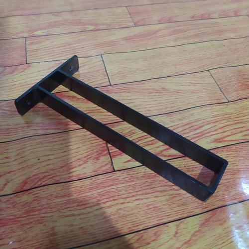 Jual Braket Dinding Model Siku Untuk Papan Rak Kayu - Hitam, 25 cm ...
