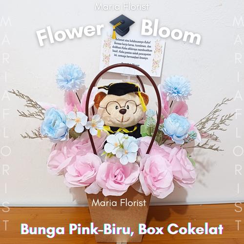 Jual Buket Bunga Palsu Box - Bloom Box Bear Wisuda Anniversary Buket ...