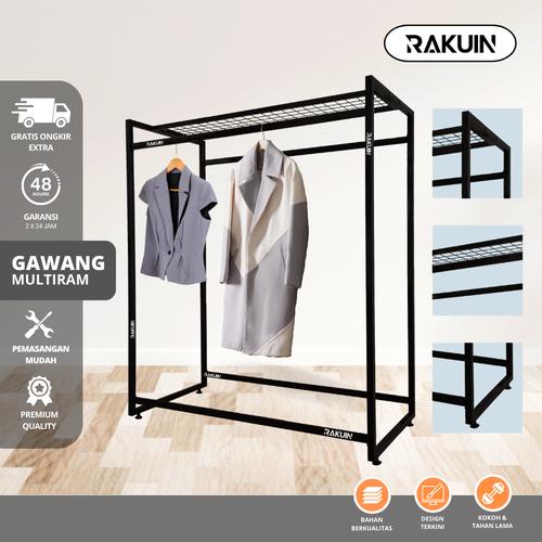 Jual RAK MULTI RAM gawang baju besi gantungan baju kotak minimalis RAKU ...