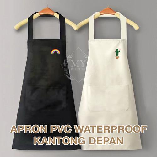 Jual Apron Masak Korea Gambar Lucu BAHAN PVC WATERPROOF Dapur Koki Chef ...