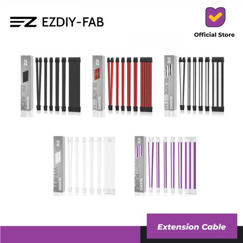 Jual EZDIY-FAB 16 AWG Nylon PSU Extension Cable - Black - Jakarta Utara ...